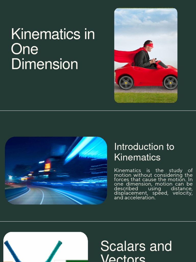 Kinematics in One Dimension | PDF | Speed | Velocity