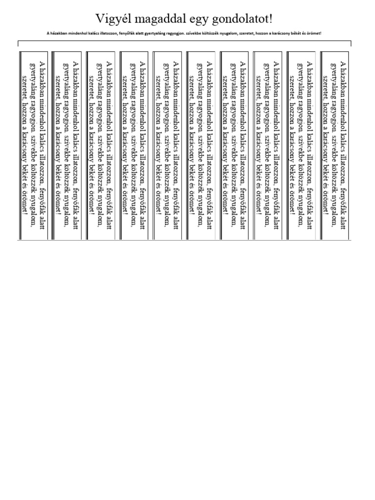 Vigyél Magaddal Egy Gondolatot | PDF