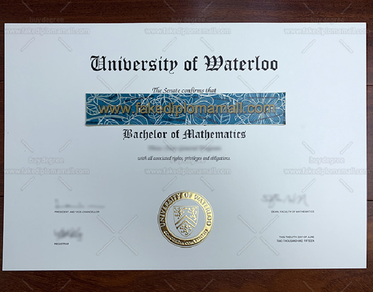 University of Waterloo Fake Diploma | PDF
