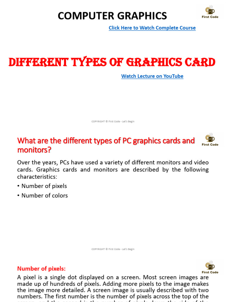 Lec-2.5 Different Graphics Card | PDF
