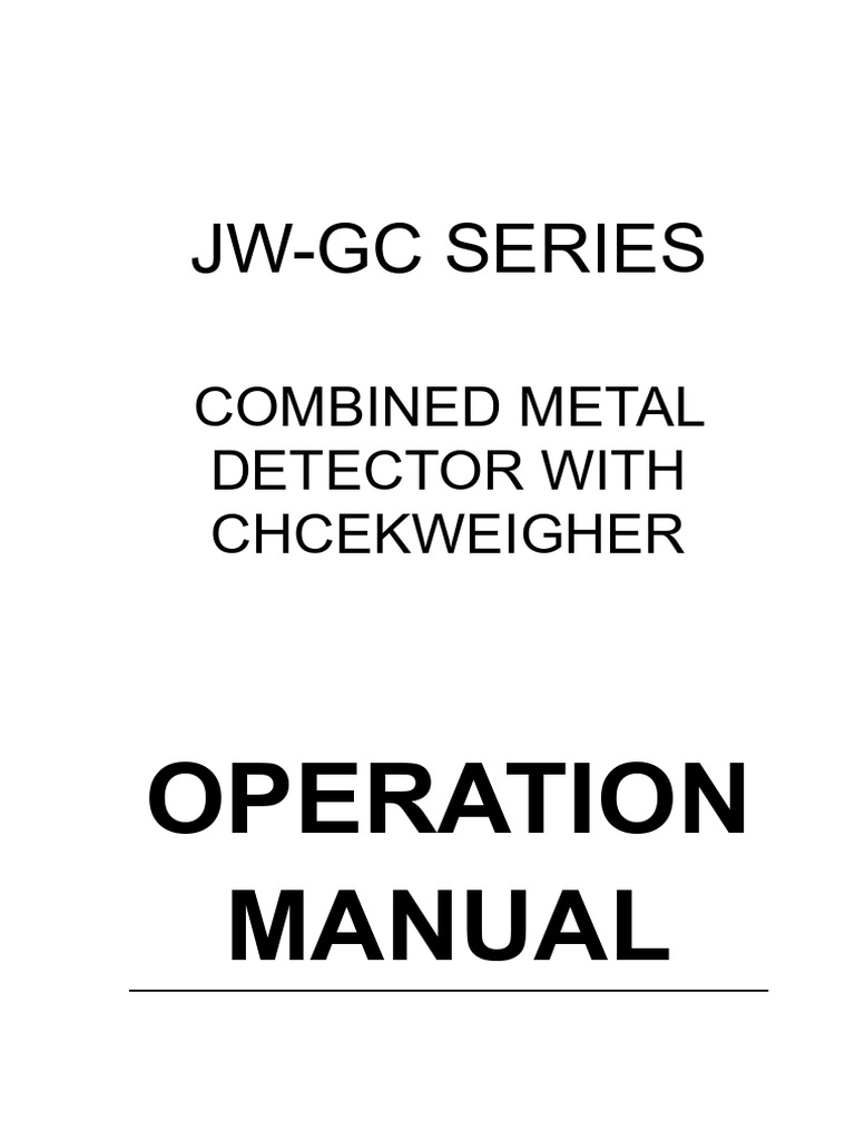 JW-GC Series Metal Detector with Check Weigher 20230917（1013.004.034 ...