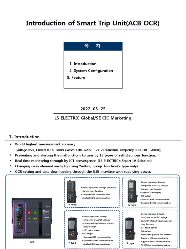 Smart ACB Trip Unit Overview | PDF | Smartphone | Electricity