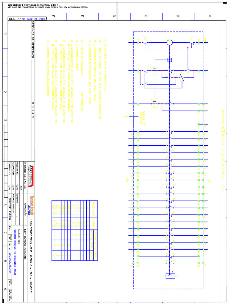 AE6300EE7001- Esquema Elétrico Disjuntor 3150A | PDF