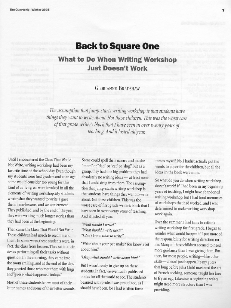 Back To Square One | PDF