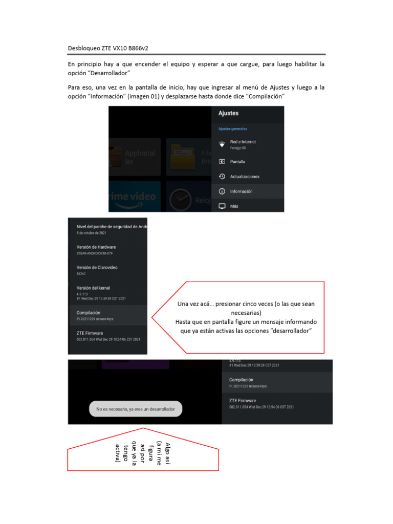 Desbloqueo ZTE B866v2 | PDF | Informática