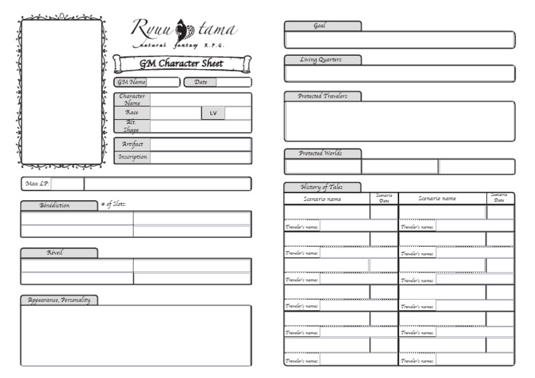 Base Sheet Ryuu Character-GM | PDF