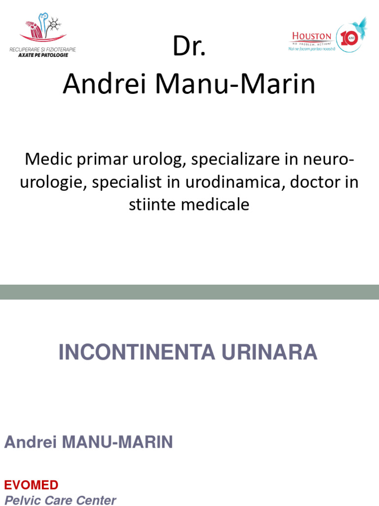 Andrei Manu-Marin Incontinenta Urinara | PDF