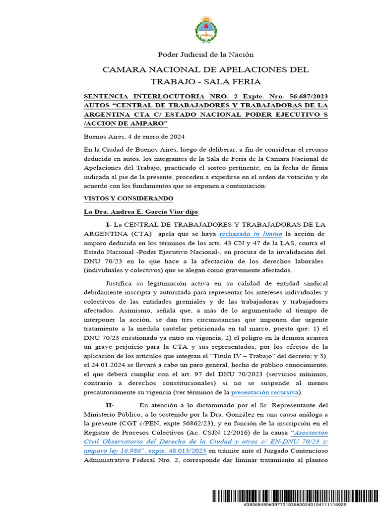 Cta Vs En Pdf Crdownload Pdf Judicaturas Derecho Constitucional