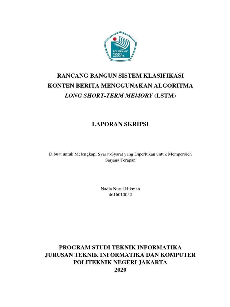 Laporan Skripsi Nadia Nurul H | PDF
