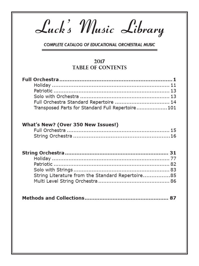 Educational Catalog 2017 | PDF | Orchestras | Concerto