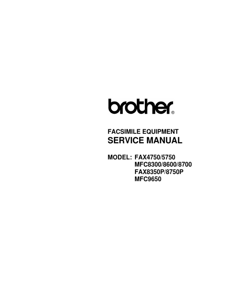 Brother Fax 4760 5750 Sevice Manual | PDF | Electrical Connector ...