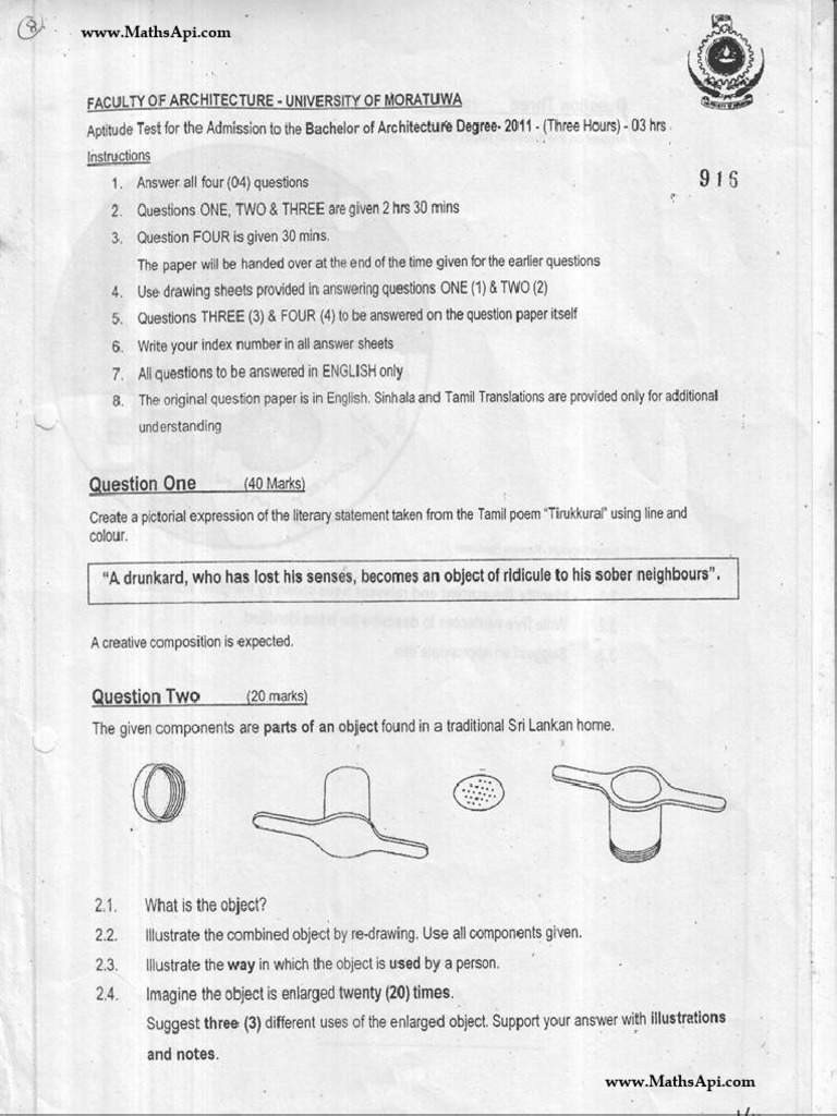 Archi Aptitude 2011 to 2021(1) | PDF | Multiple Choice