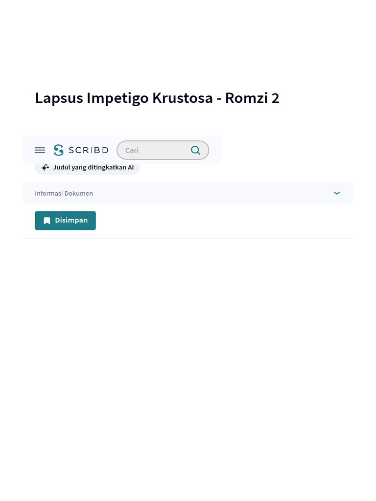 Lapsus Impetigo Krustosa - Romzi 2 - PDF | PDF