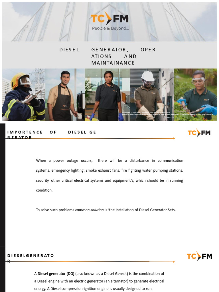 Diesel Generator Operations and Maintainance | PDF | Diesel Engine | Engines