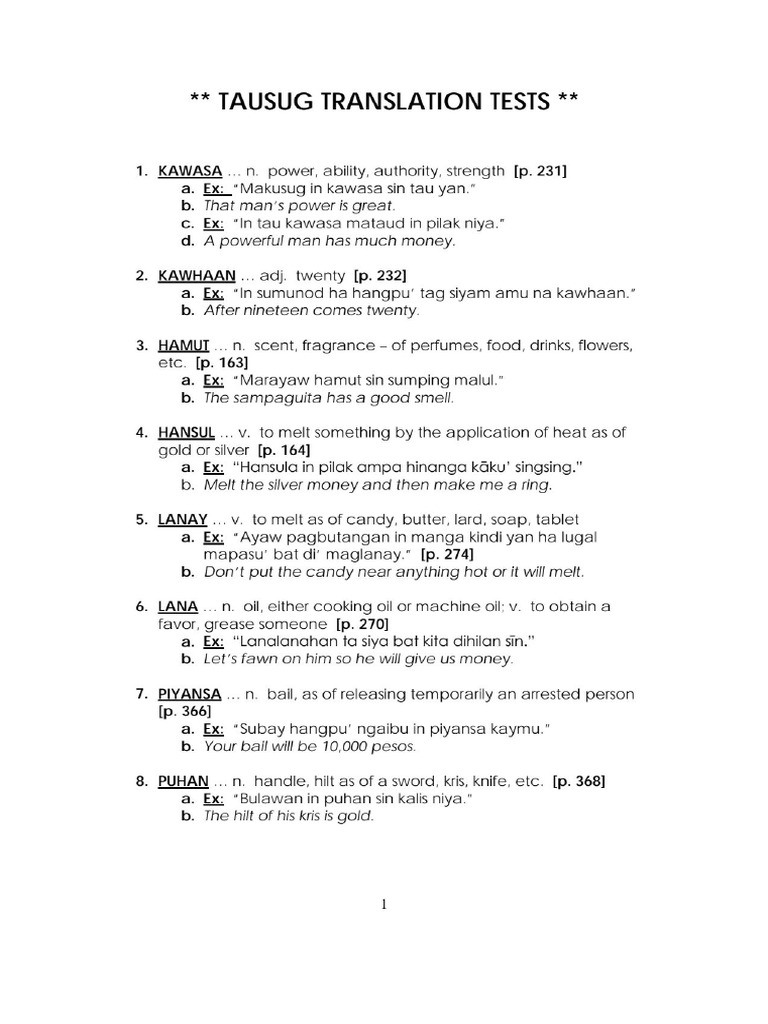 Daily Translation Tests | PDF