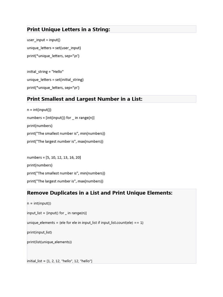 Python String and List Operations Guide | PDF | Computer Programming ...