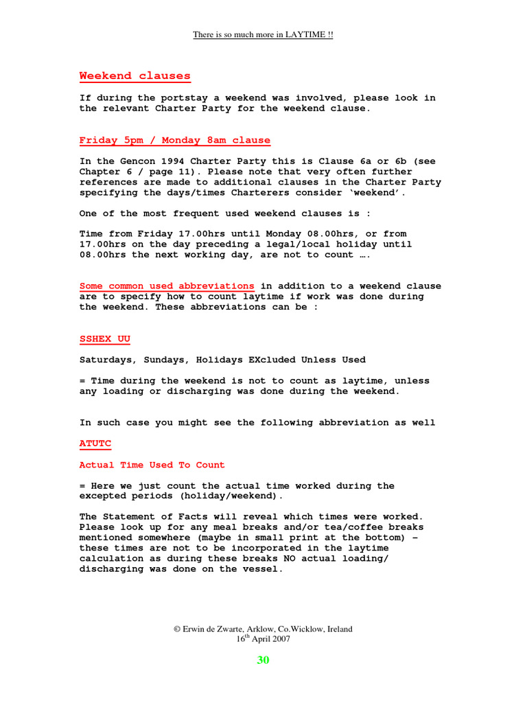 A Laymans Guide To Laytime 4 Pdf 