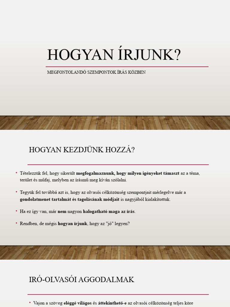 Hogyan Írjunk | PDF
