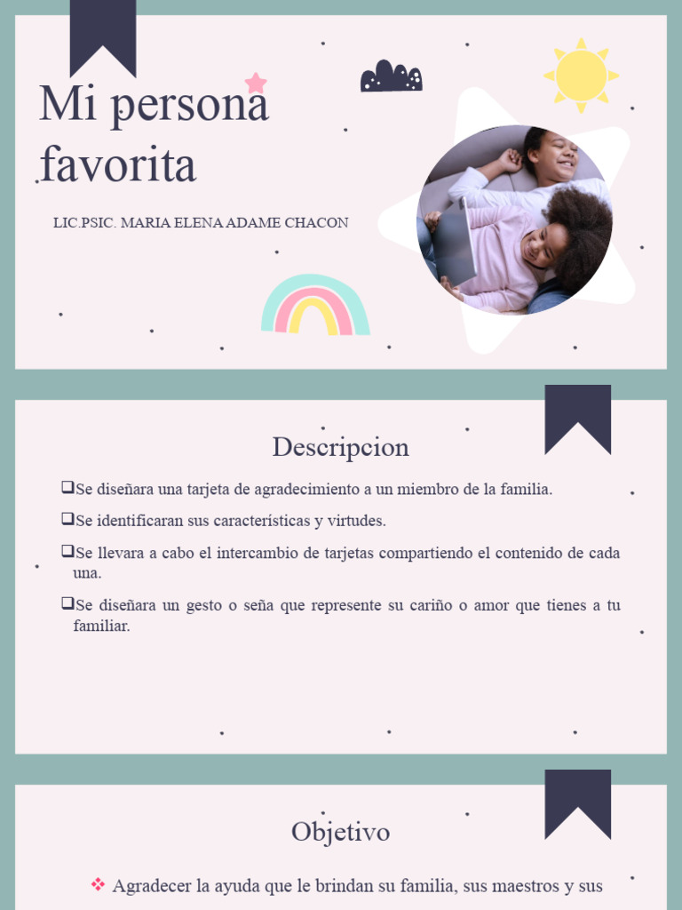 Actividad: Tarjeta a mi persona favorita | PDF