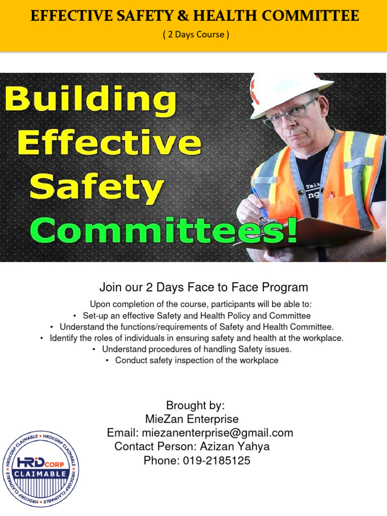 Effective Sho Commitee | PDF | Occupational Safety And Health | Safety