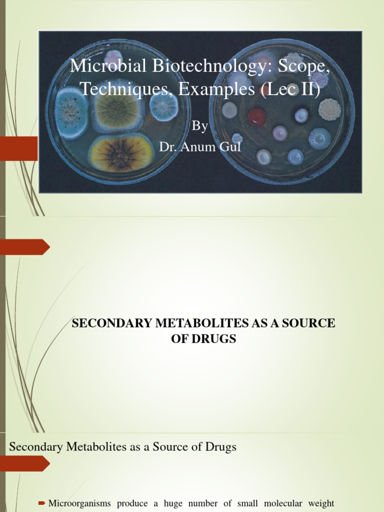 Microbial Biotechnology Scope Techniques Lec II | PDF