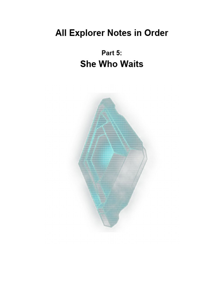 She Who Waits: Extinction Explorer Notes | PDF | Thought | Predation
