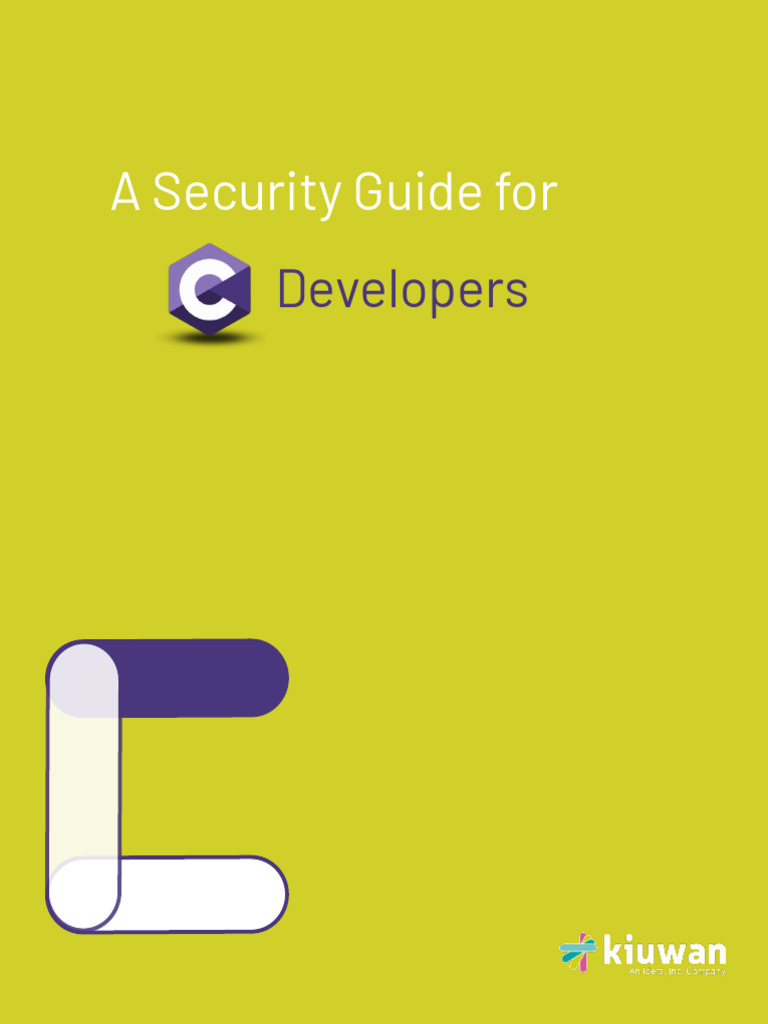 Security Guide For C Developers Pdf String Computer Science Pointer Computer Programming 8957