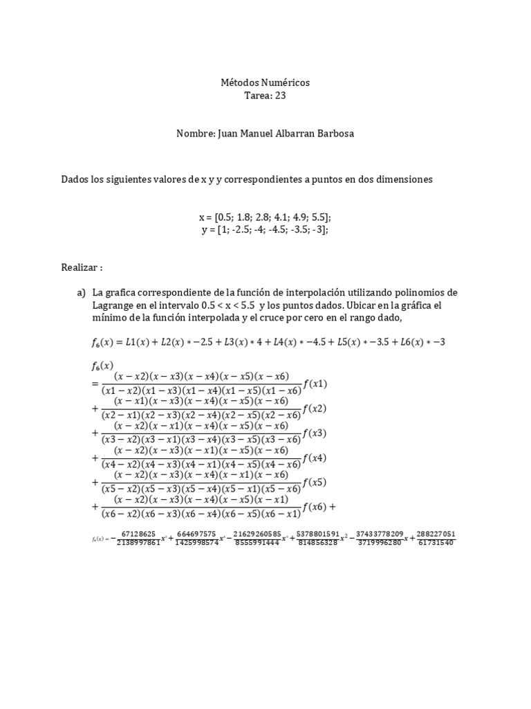 Tarea - 23 Metodos Numericos | PDF