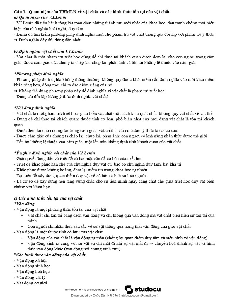 De Cuong Triet Co Dao Trang Trang 2 31 | PDF