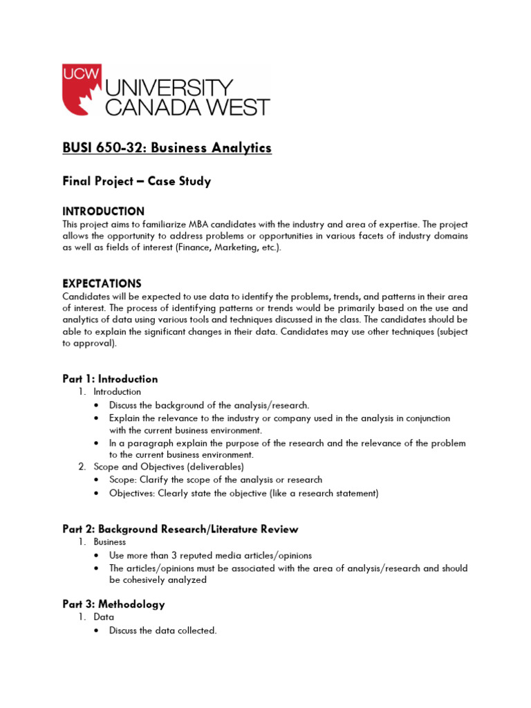 MBA Business Analytics Project | PDF | Analytics | Data