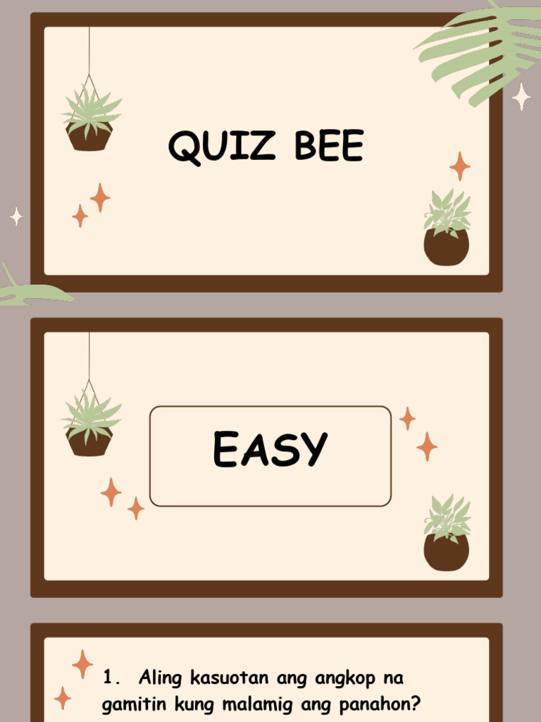 Quiz Bee Elimination Questions | PDF | Cloud | Clouds, Fog And ...