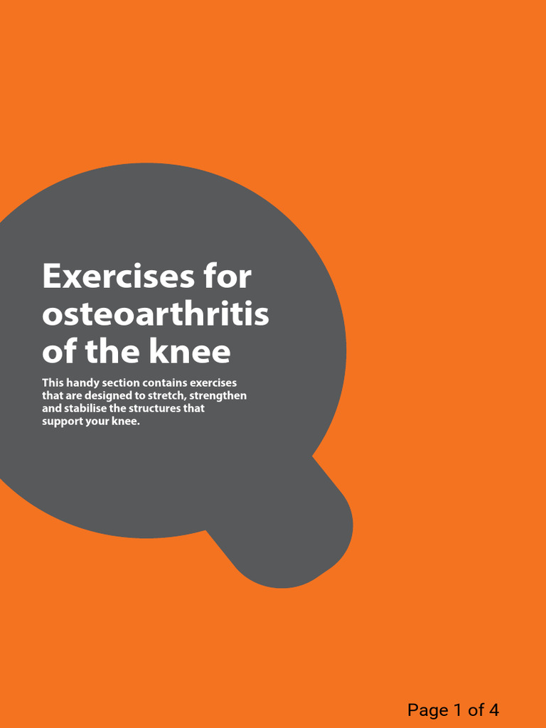 Osteoarthritis of The Knee Exercises | PDF