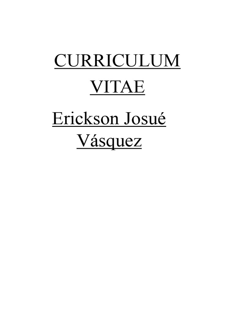 Curriculum-Josue Actualizado | PDF