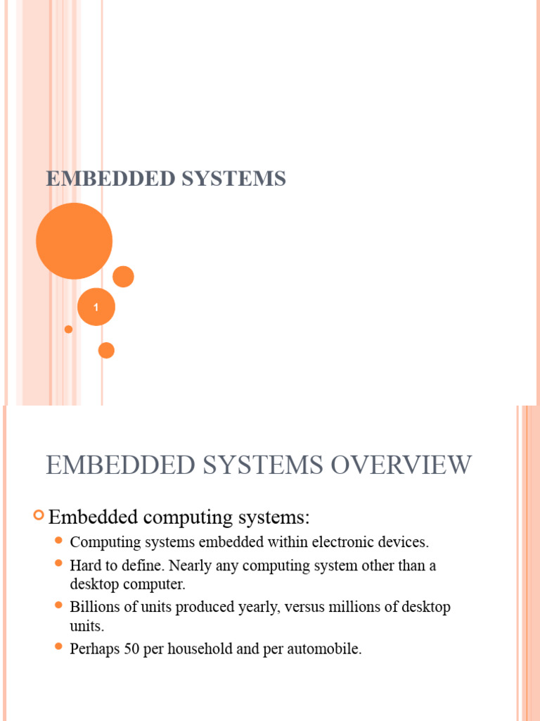 Intro - Embedded Systrems | PDF | Microcontroller | Embedded System Intro - Embedded Systrems | PDF | Microcontroller | Embedded System