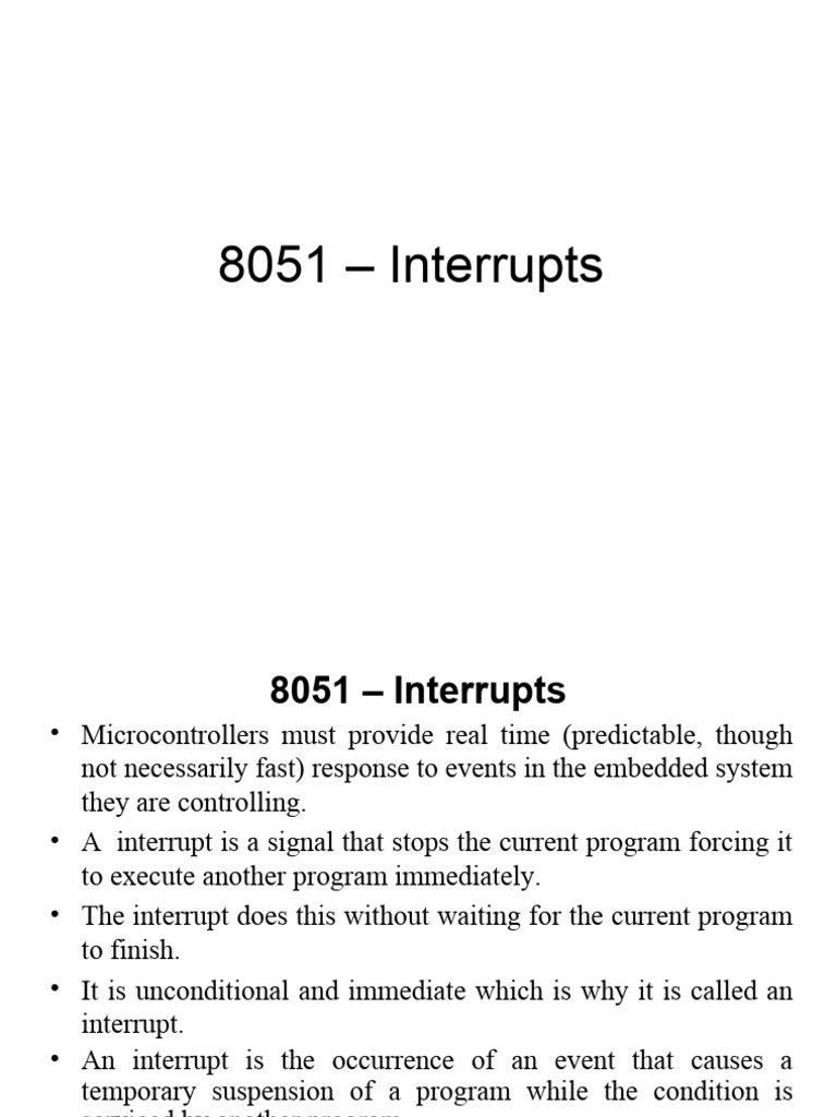 8051 Interrupts Final | PDF