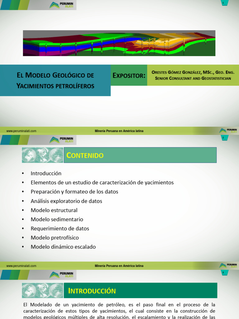 Modelamiento Geológico de Yacimientos de Petroleo | PDF | Depósito de petróleo | Simulación
