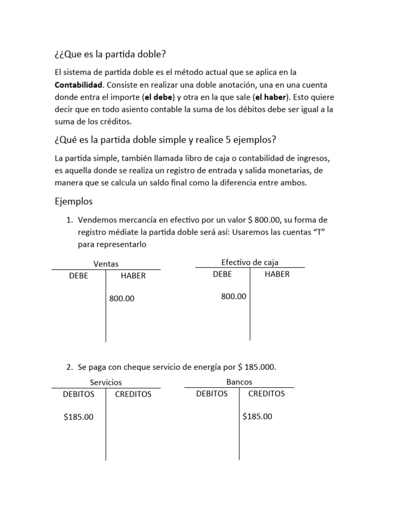 Que Es La Partida Doble | PDF | Derecho