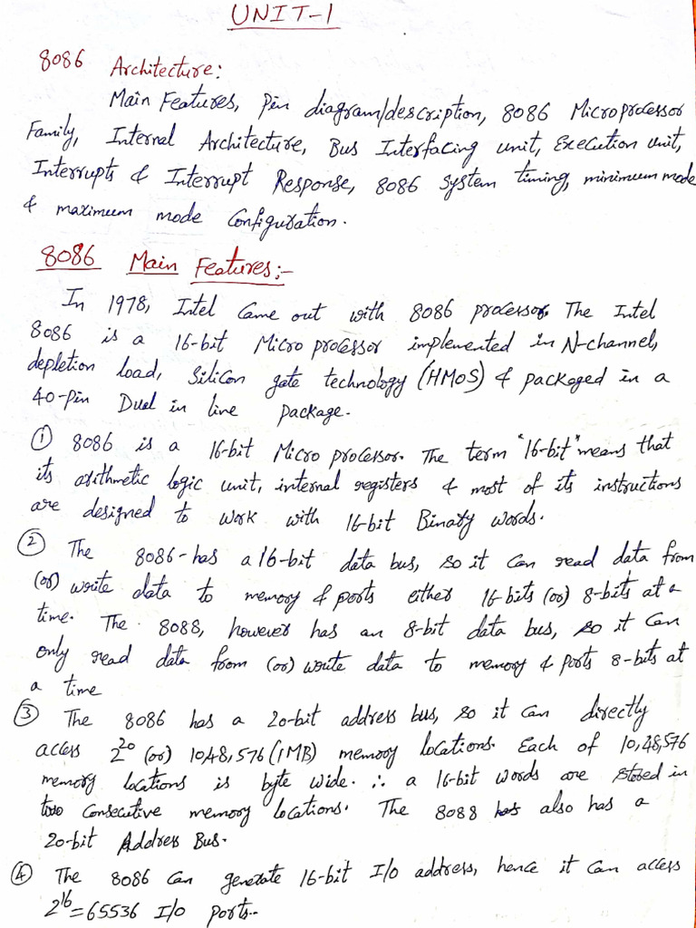 MPMC (r20) - III Ece - Unit-1 | PDF