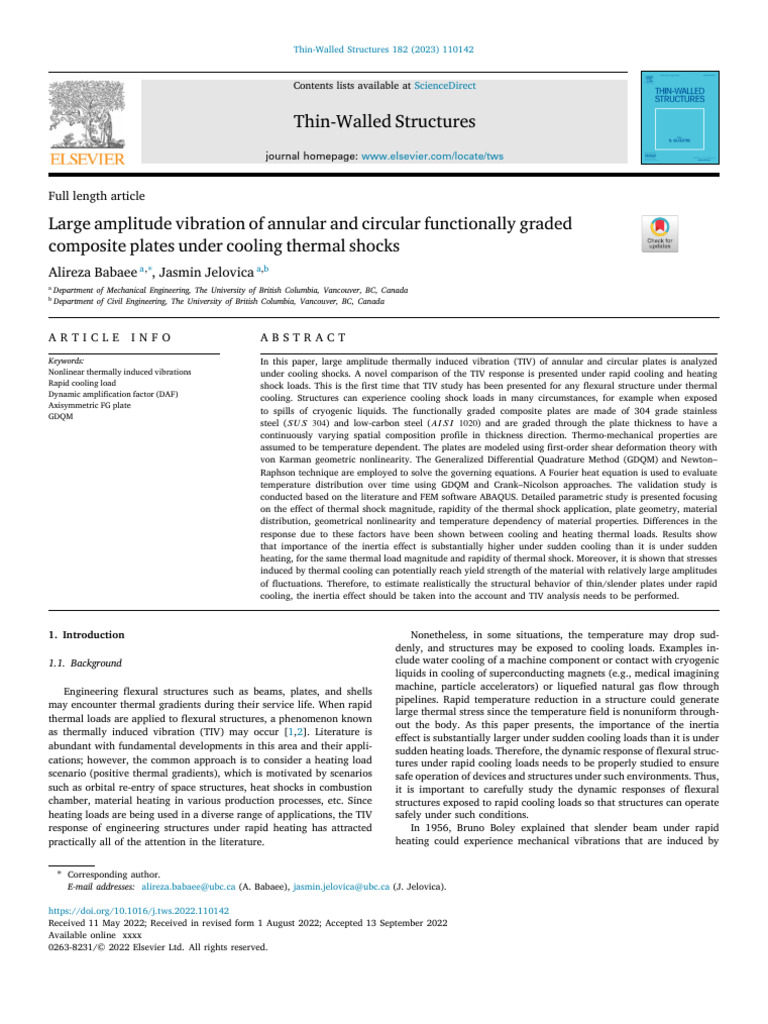 Large Amplitude Vibration Of Annular And Circular Functionally Graded