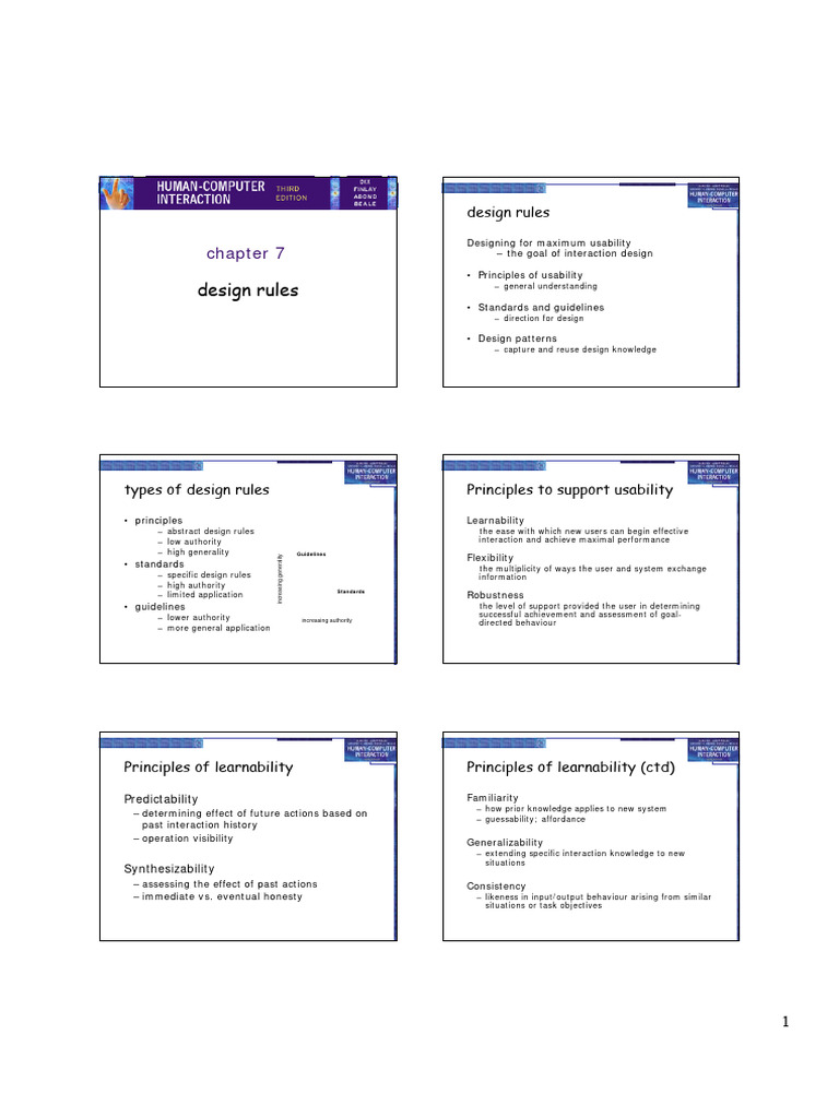 Desihn Rules | PDF | Usability | Human–Computer Interaction