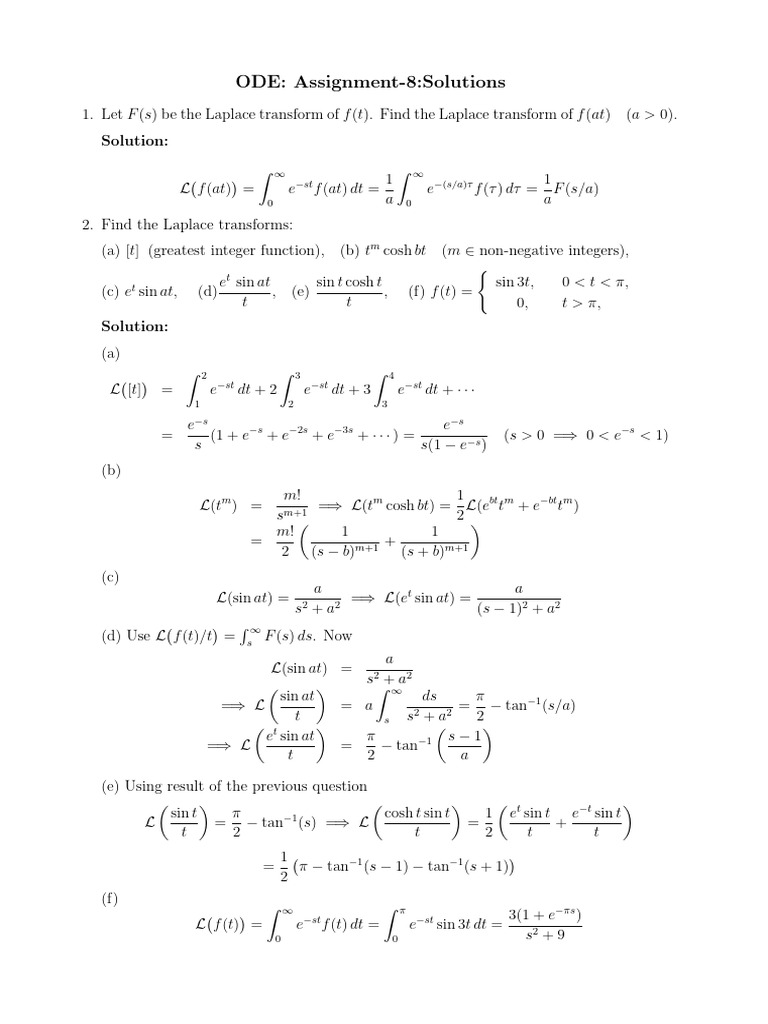 Assignment 7 | PDF | Convolution | Equations