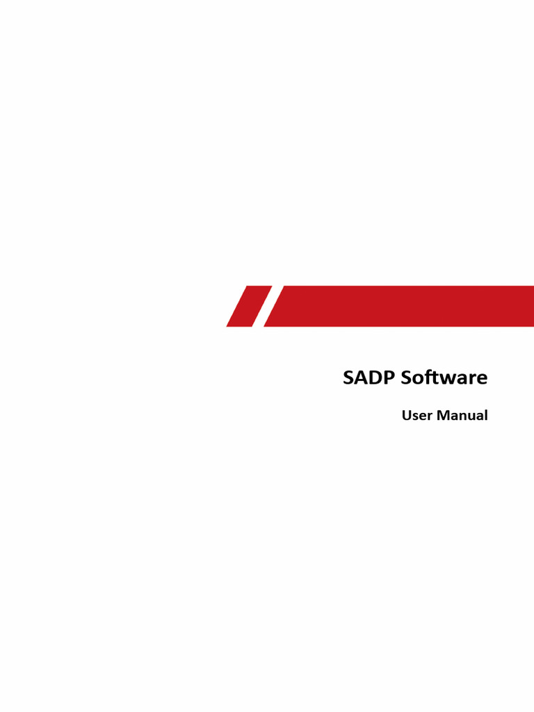 SADP User Manual - ZX | PDF | Password | Ip Address