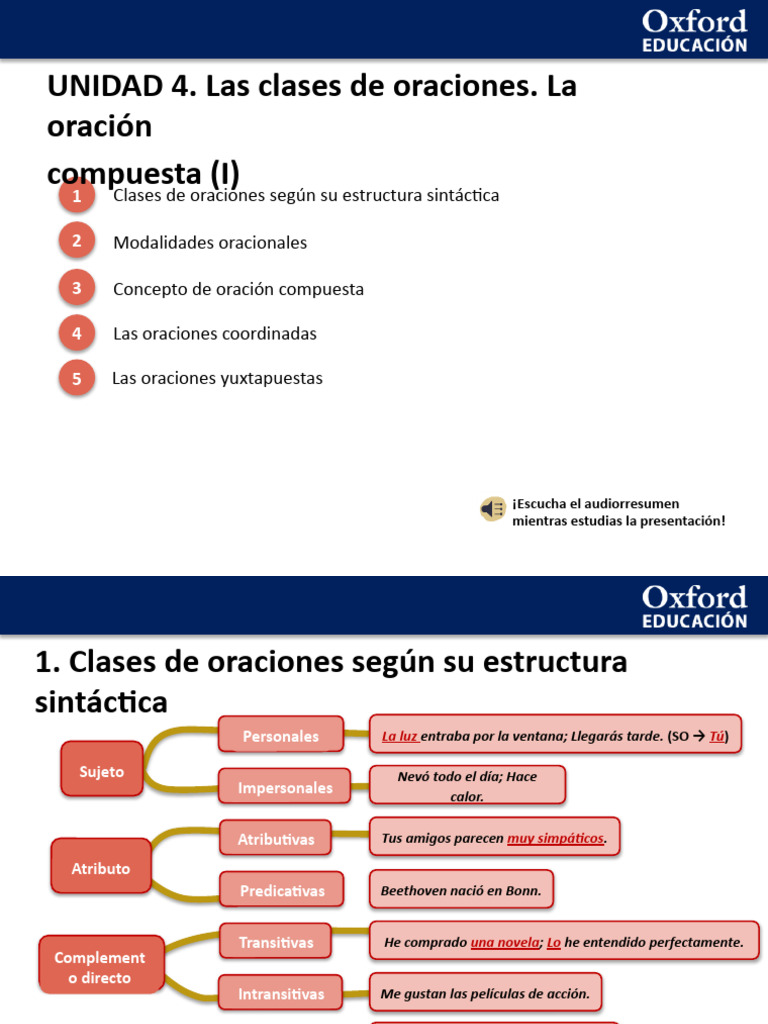 U4 Presentacion PALABRAS | PDF | Oración (Lingüística) | Ciencia cognitiva