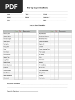 Pre-Delivery Inspection Checklist - New Car | PDF | Technology ...