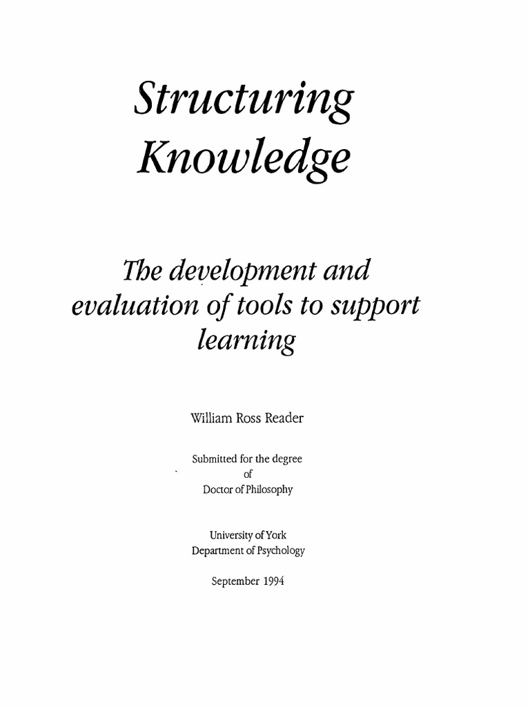 Structuring Knowledge Pdf Learning Concept