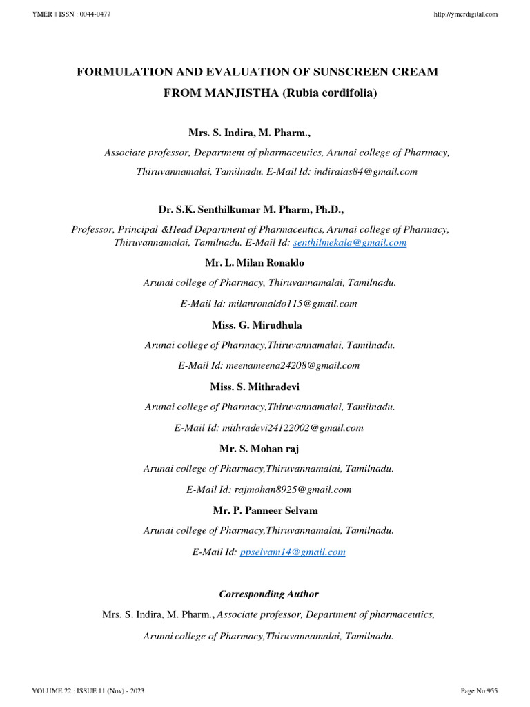 YMER221192 | PDF | Sunscreen | Ultraviolet