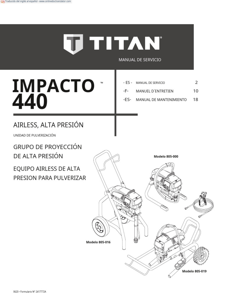 Titan Hide Rider 440 Manual de Servicio Español | PDF