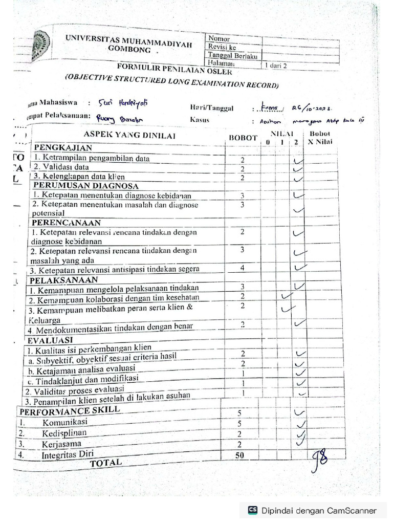 Penilaianosler KDPK | PDF