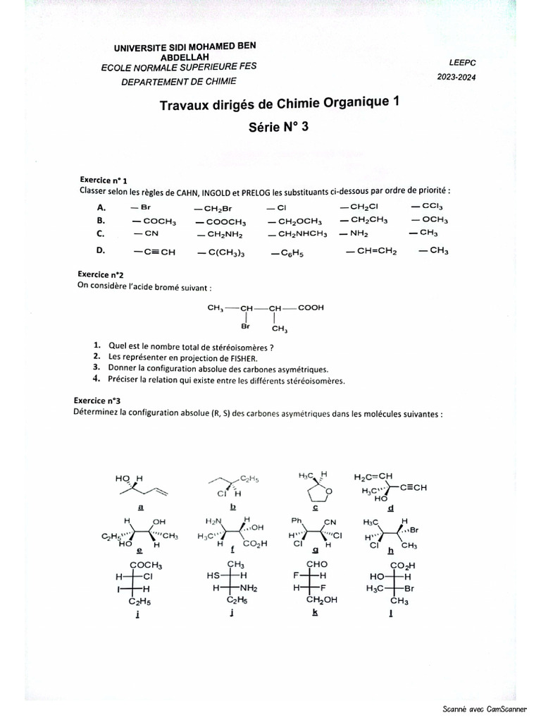 Corr TD 3 Chimie Organique | PDF