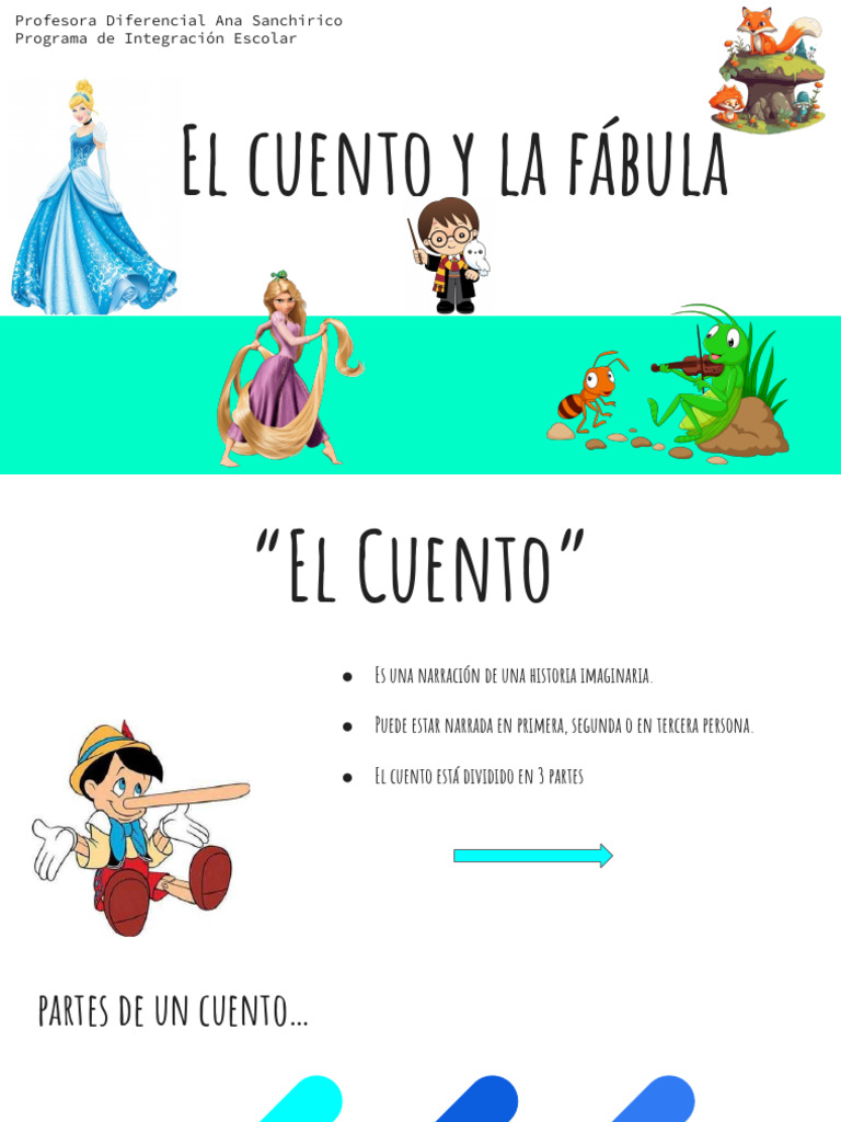 El Cuento y La Fabula - Taller PIE | PDF
